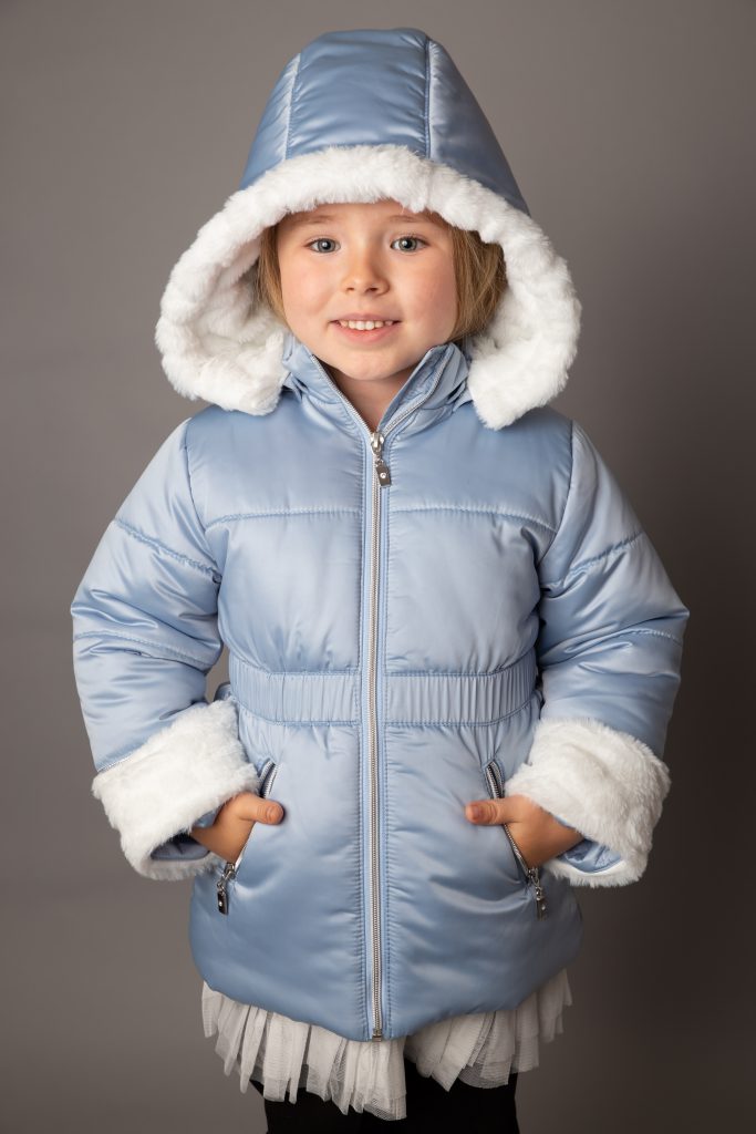 Girls Blue Hooded Jacket by Caramelo Kids | Wonderland