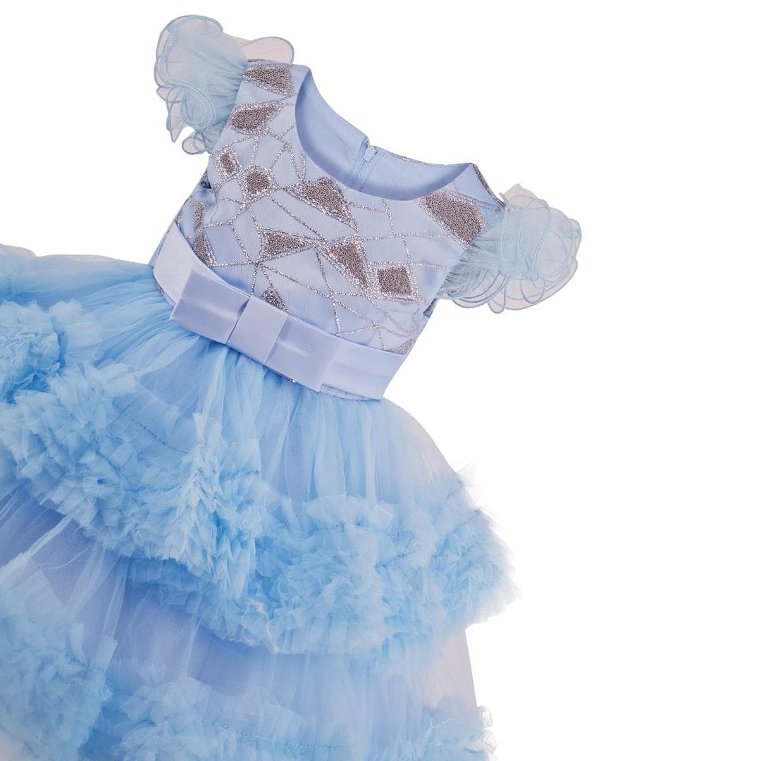 Girls Blue Party Dress | Wonderland