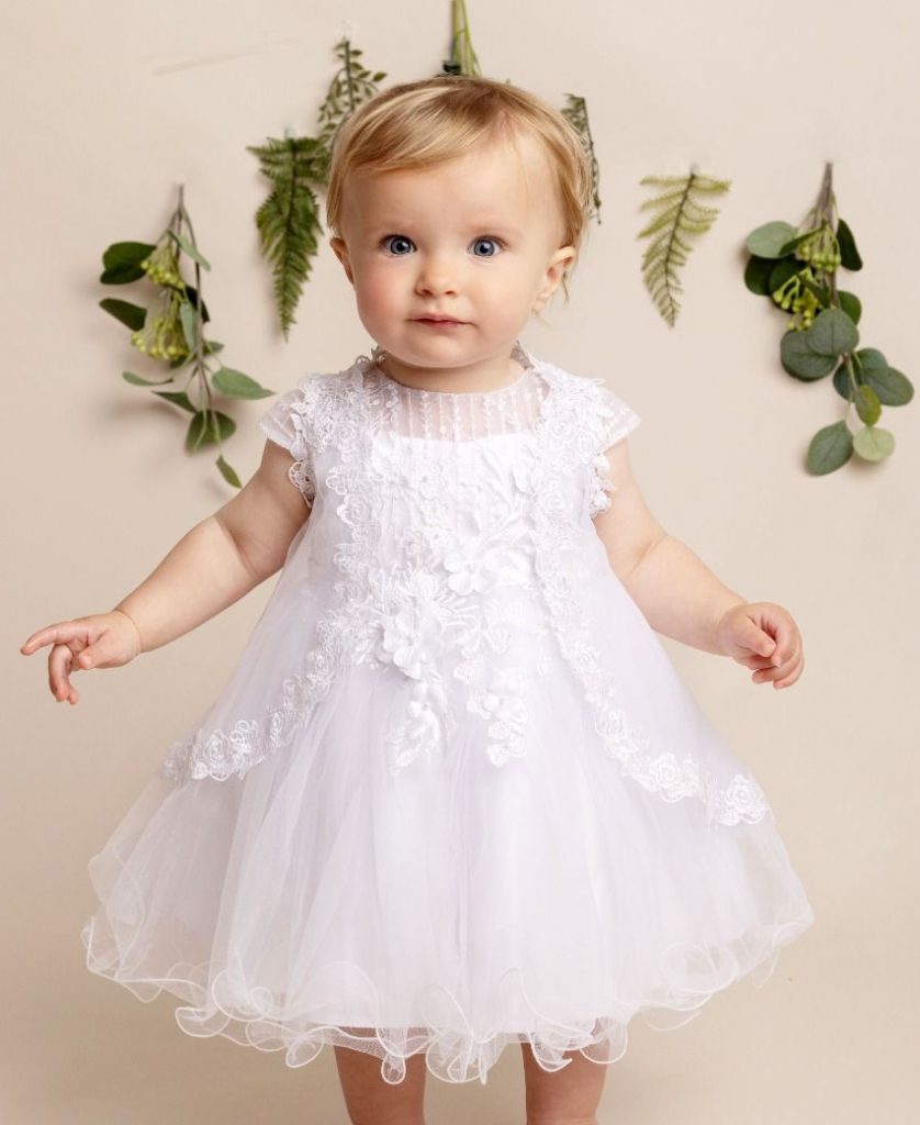 Baby Girls White Dress and Cape | Wonderland