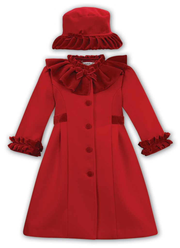 Girls Red Coat & Hat Set By Sarah Louise – 012871 | Wonderland